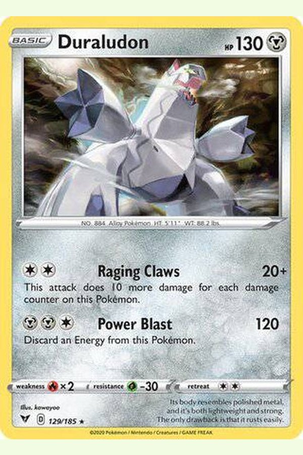 129/185 Duraludon - Rare Holo Reverse